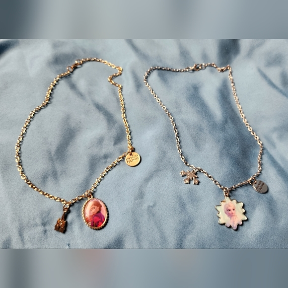 Disney | Accessories | Disney Frozen Anna And Elsa Necklace | Poshmark
